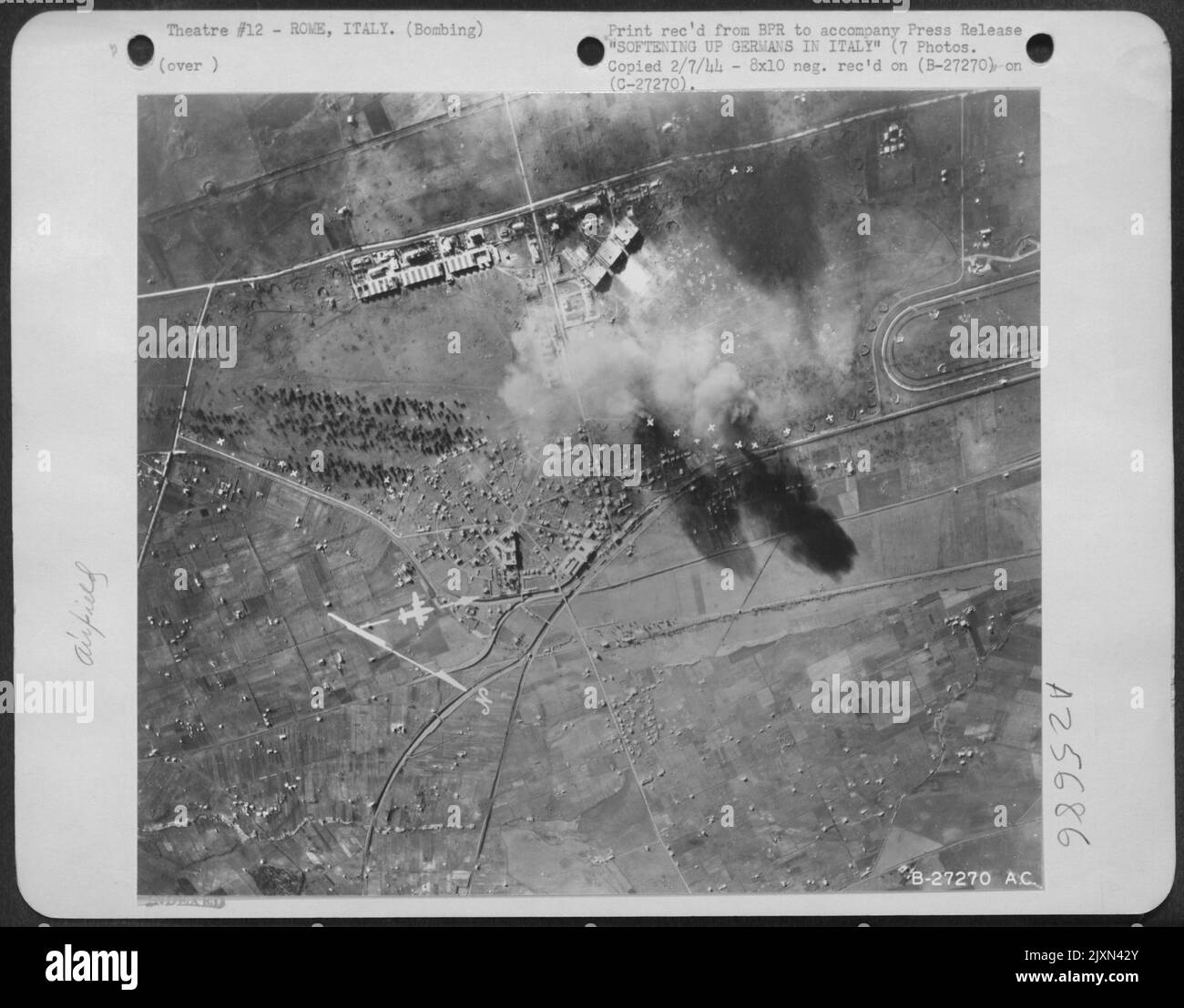 The white crosses mark the graves of German fighter planes, hit by ...