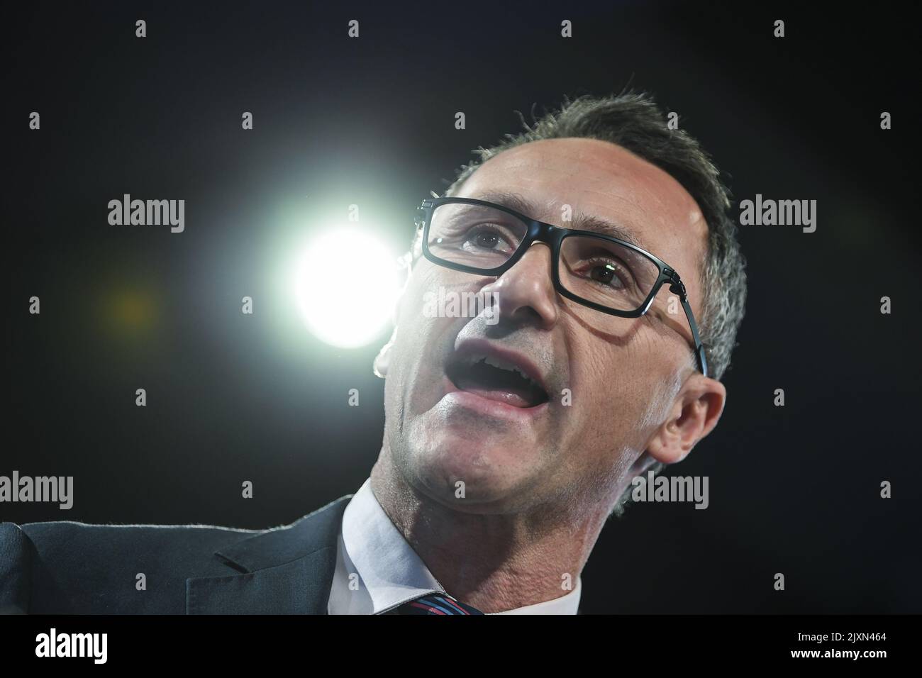 Australian Greens leader Richard Di Natale speaks during his address to ...
