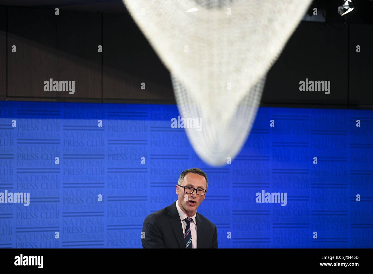Australian Greens leader Richard Di Natale speaks during his address to ...