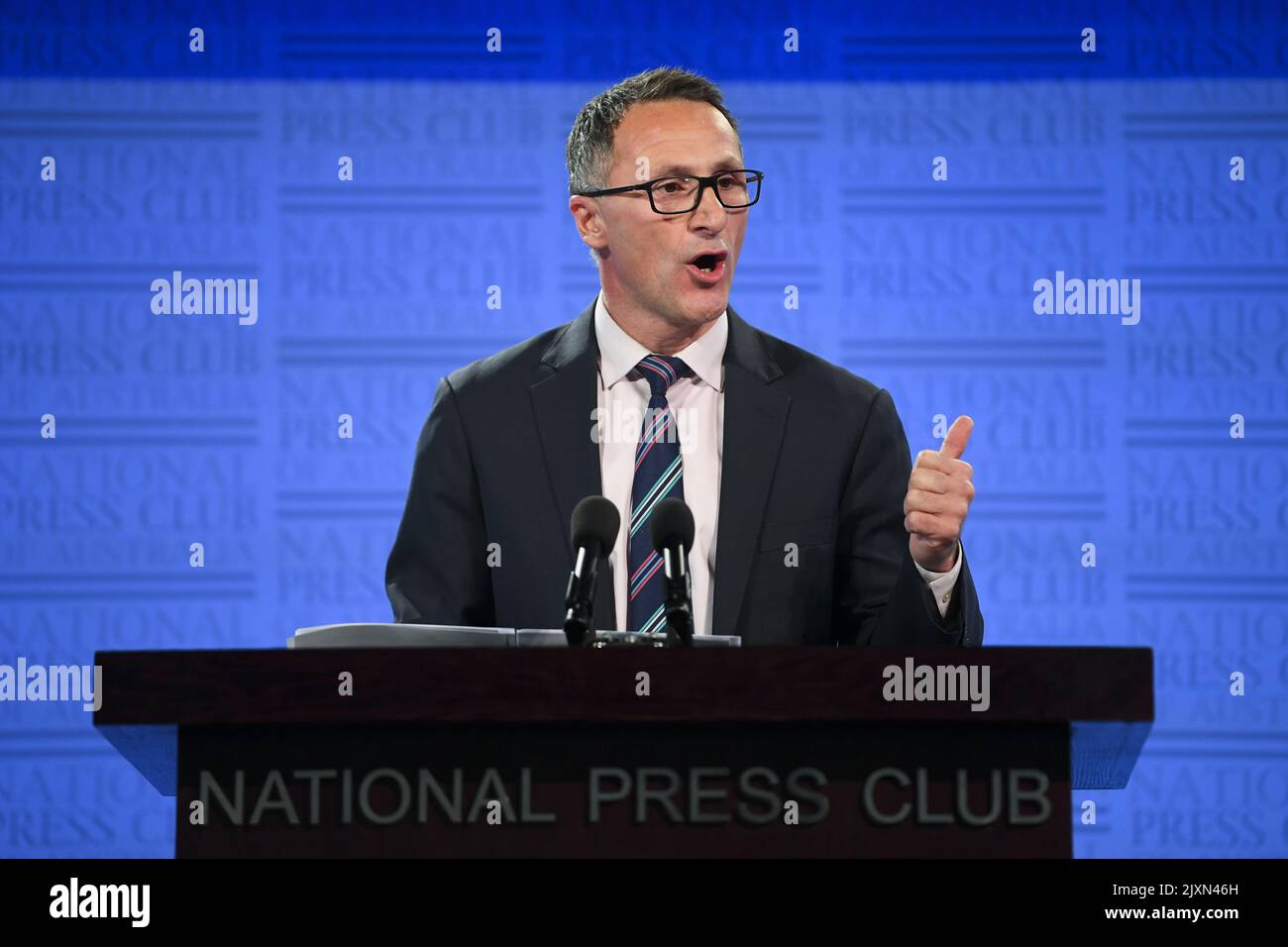 Australian Greens leader Richard Di Natale speaks during his address to ...