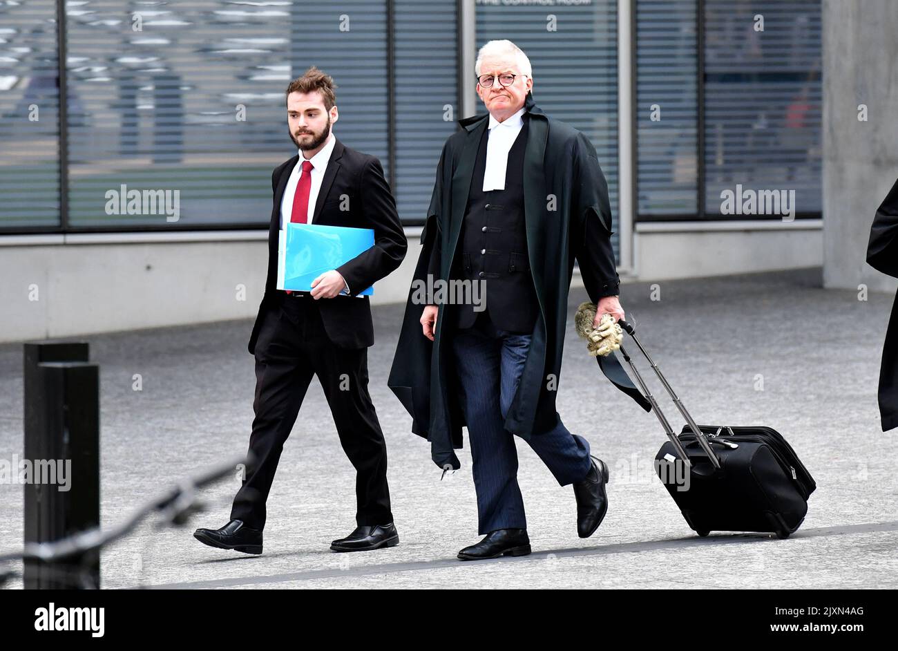 Daniel O'Gorman SC (right), barrister for Robert John Fardon is seen ...