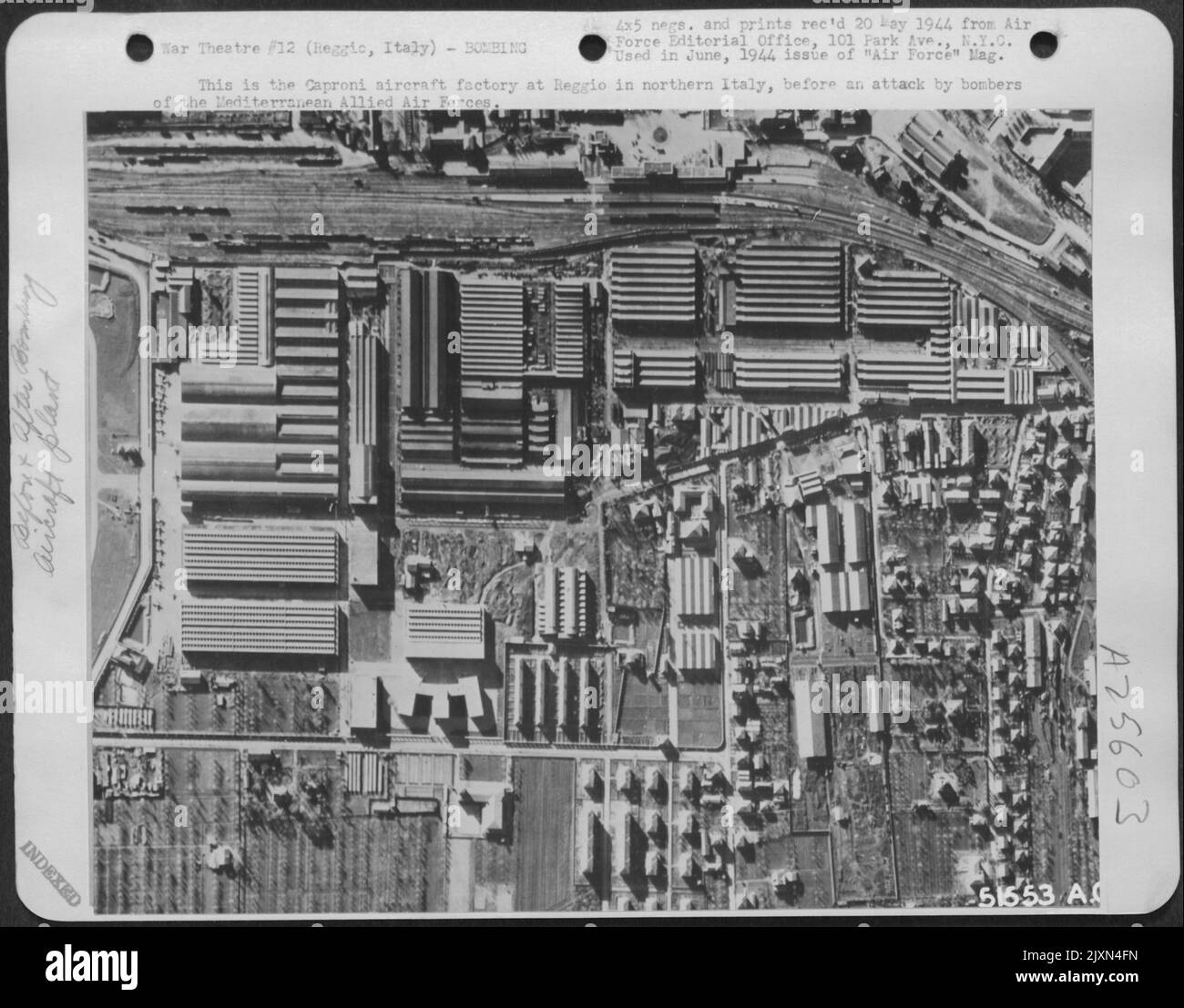 This is the Caproni aircraft factory at Reggio in northern Italy ...