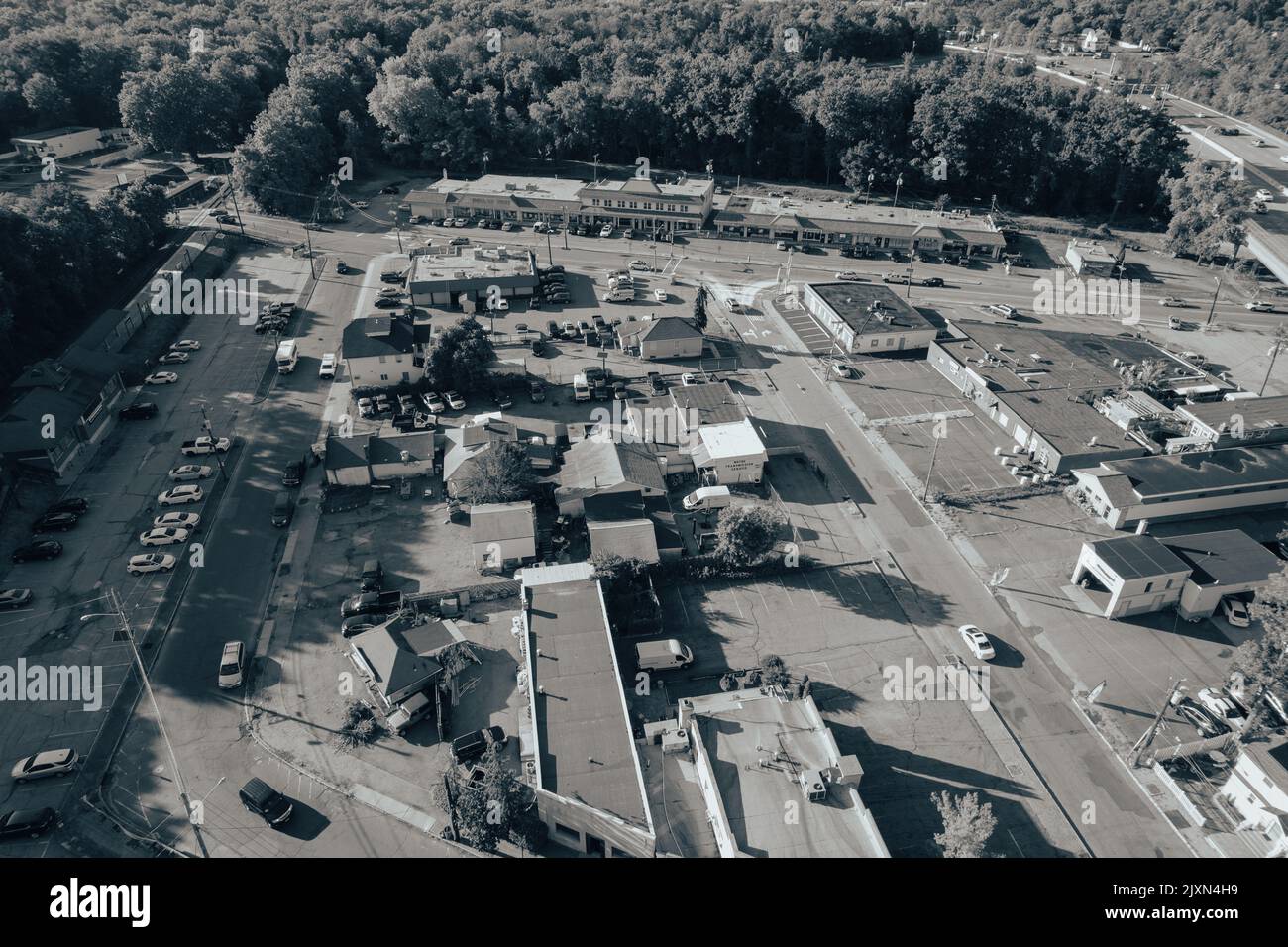 Black white aerial view new hi-res stock photography and images - Alamy