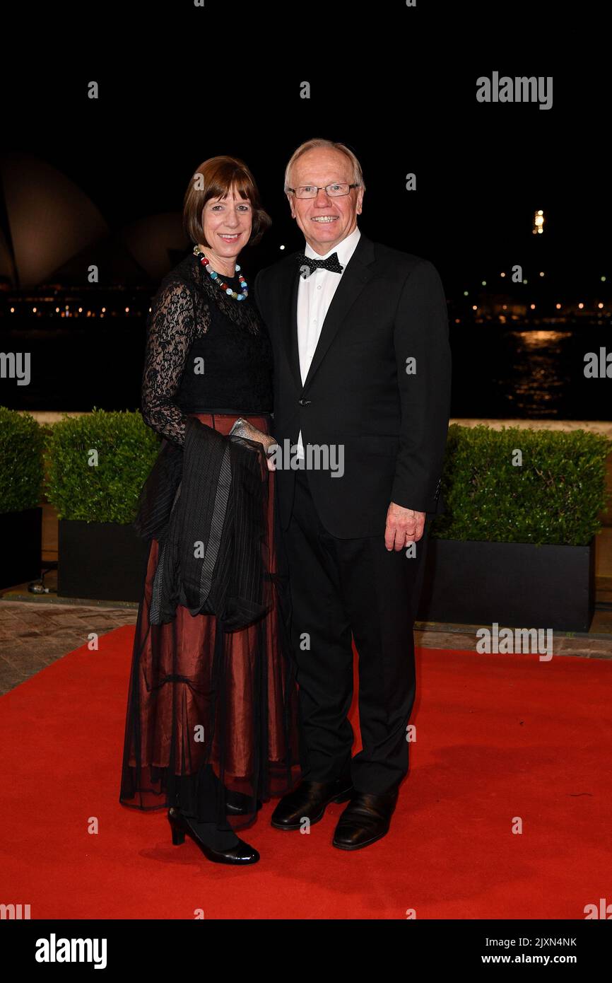 Peter Beattie and wife Heather arrive at the Dally M Awards in Sydney ...