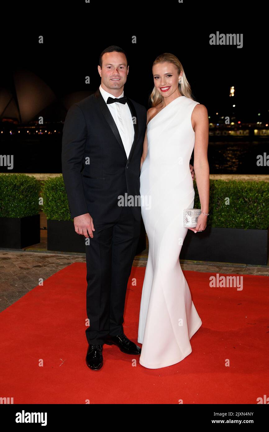 Sydney Roosters player Boyd Cordner and Gemma Barge arrive at the Dally ...