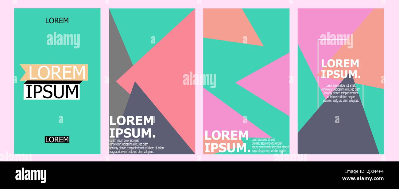 Modern and flat banner ads. Colorful, abstract banner design Stock ...
