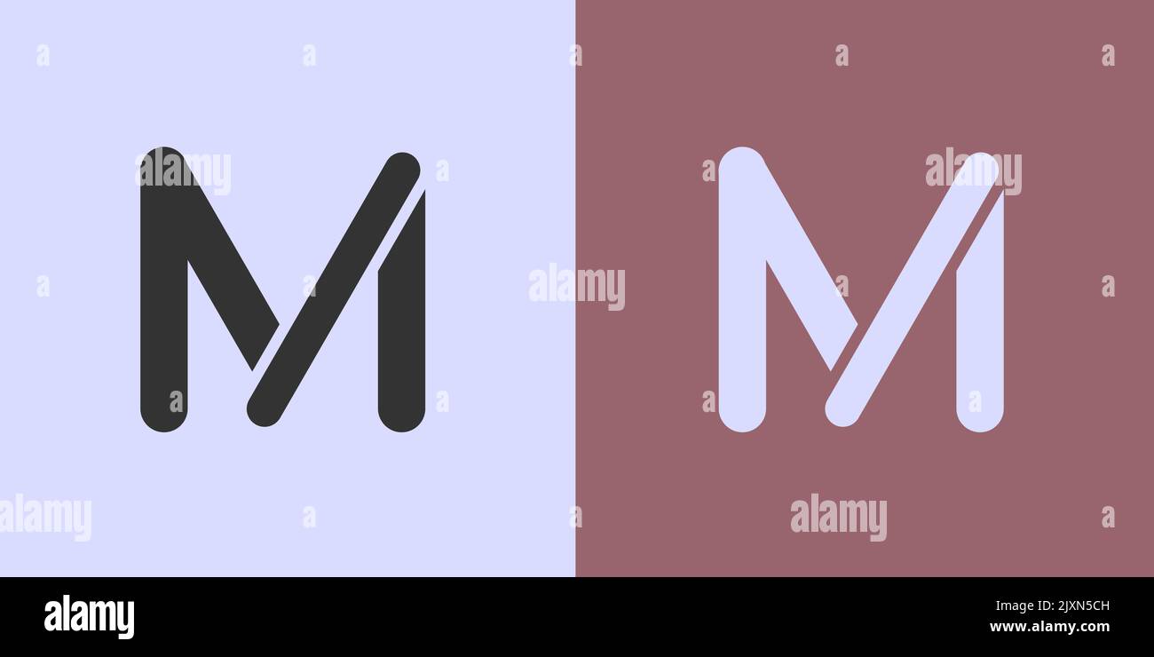 M letter logo minimalistic, flat and modern Stock Vector Image & Art ...