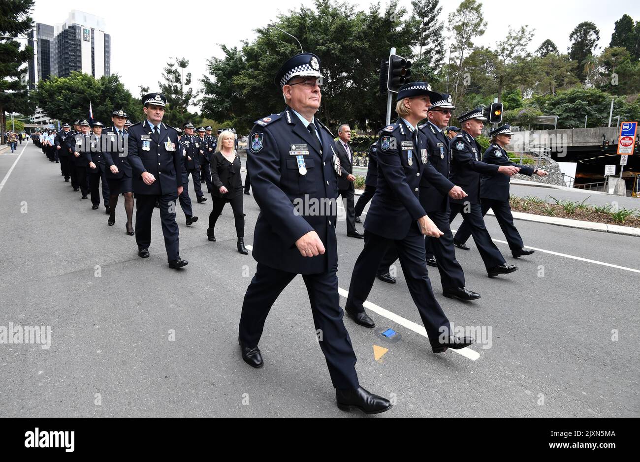 Members of the Queensland Police take part in a National Police ...