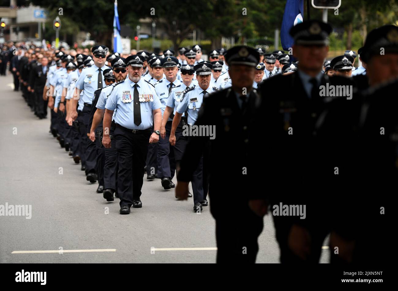Members of the Queensland Police take part in a National Police ...