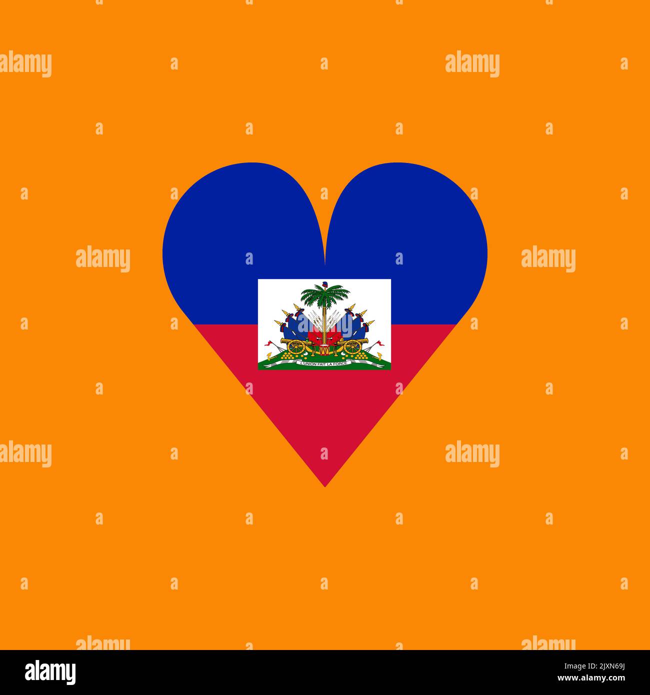 Haiti flag in heart vector illustration sign Stock Vector Image & Art ...