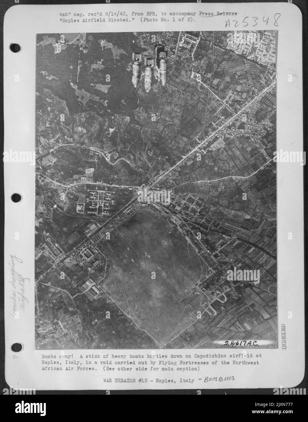 NAPLES AIRFIELD BLASTED-"Softening Up" of the mainland of Italy ...