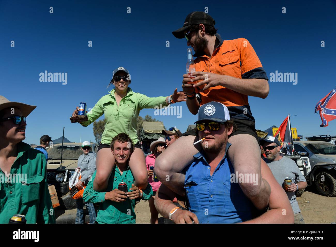 Participants take part in the annual Ute Muster celebration in the ...