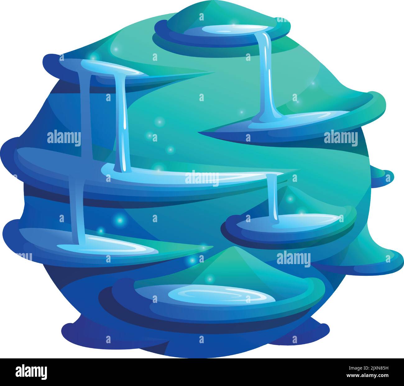 Waterfall cartoon hi-res stock photography and images - Alamy