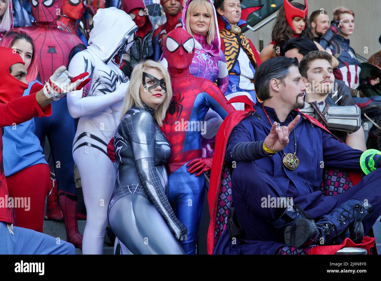 Cosplayers are seen during the Oz Comic-Con at the Convention and ...