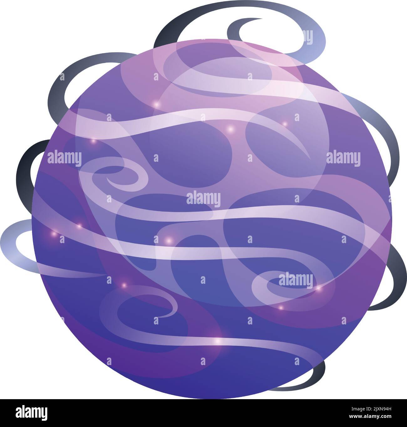 Purple lava planet. Fantasy space game icon Stock Vector Image & Art ...