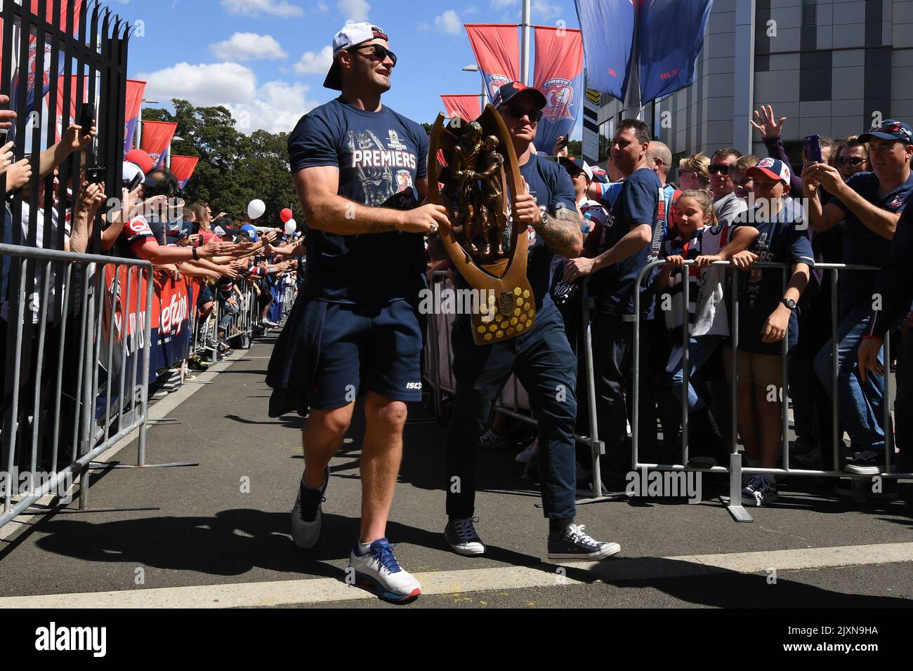 The Sydney Roosters co-captains Jake Friend (right) and Boyd Cordner ...