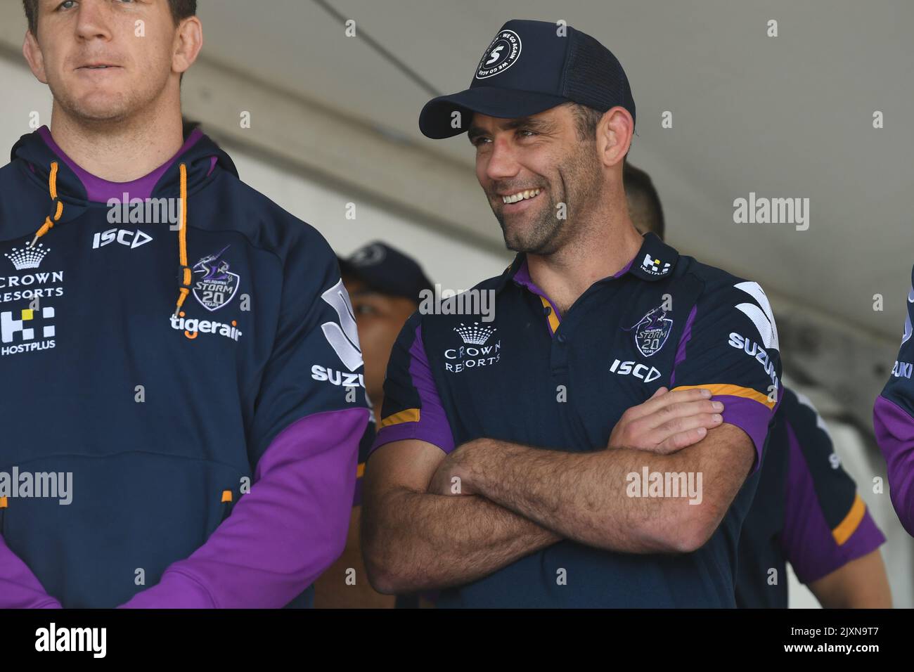 Melbourne Storm Captain Cameron Smith (right) is seen during Melbourne ...