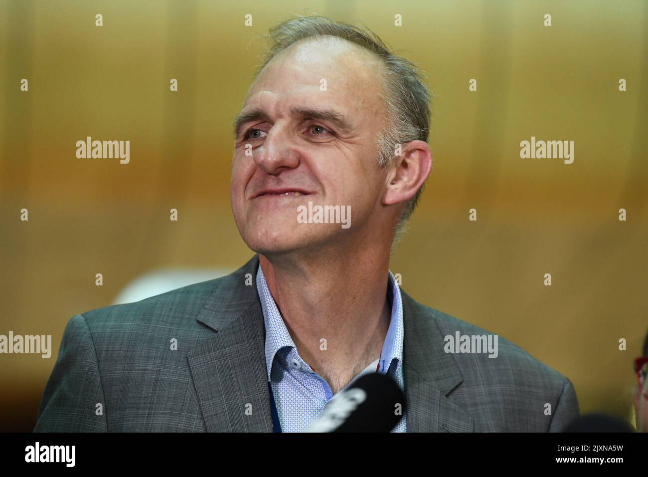 Paediatric Surgeon Joe Crameri addresses the media at the Royal ...