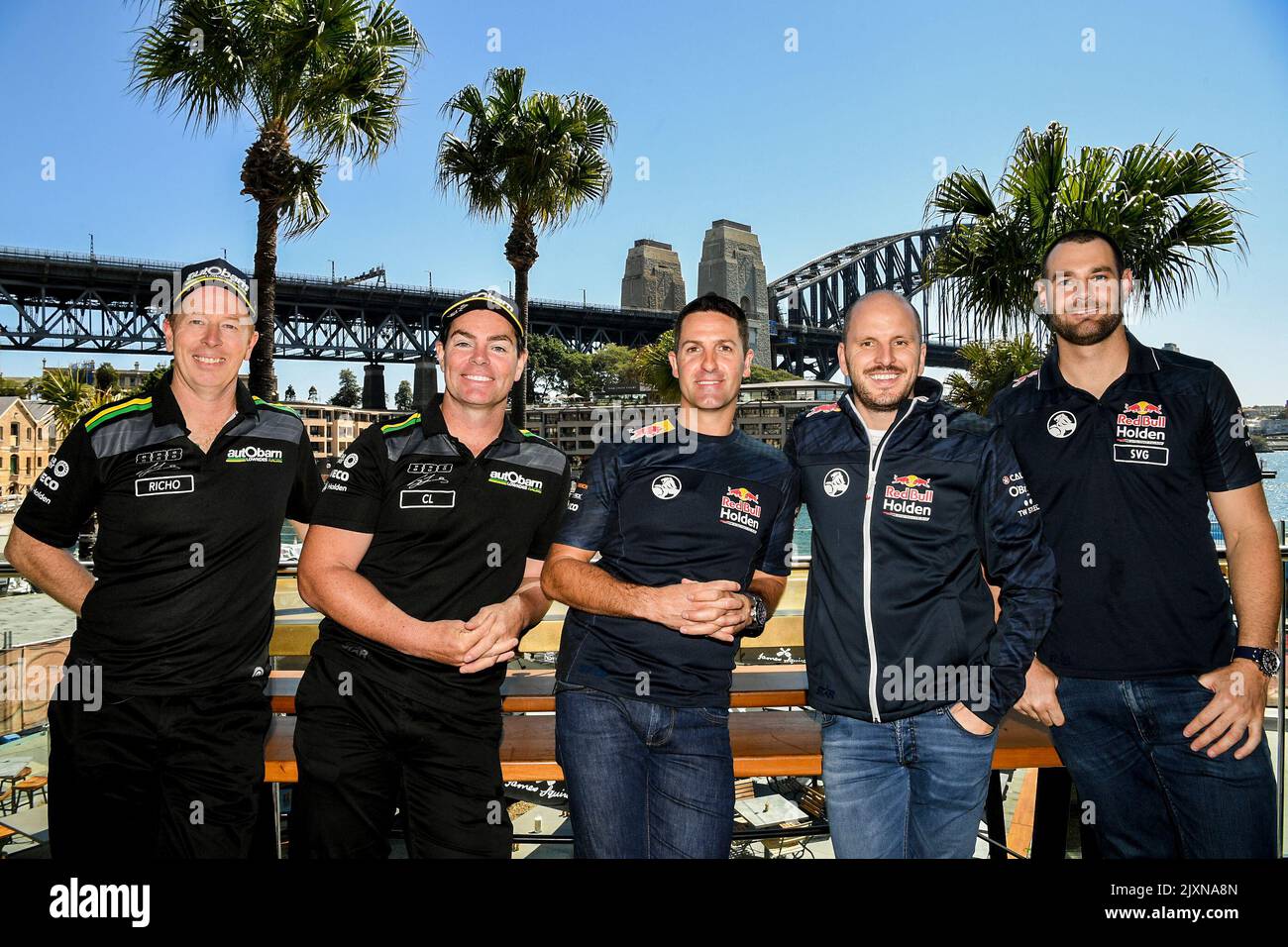 L-R Steven Richards and Craig Lowndes of The Autobarn Lowndes Racing ...
