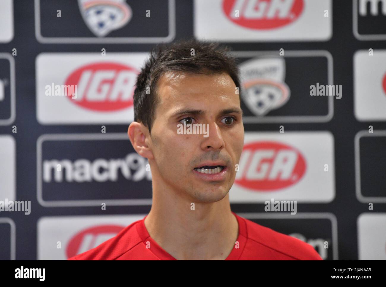 Isaías Sánchez of United is seen at the Adelaide United training centre ...