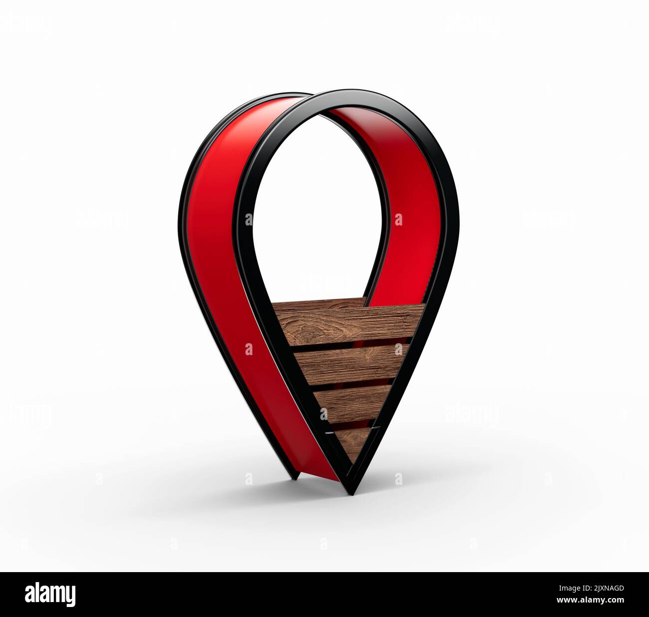 Red location pointer geolocation Cut Out Stock Images & Pictures - Alamy