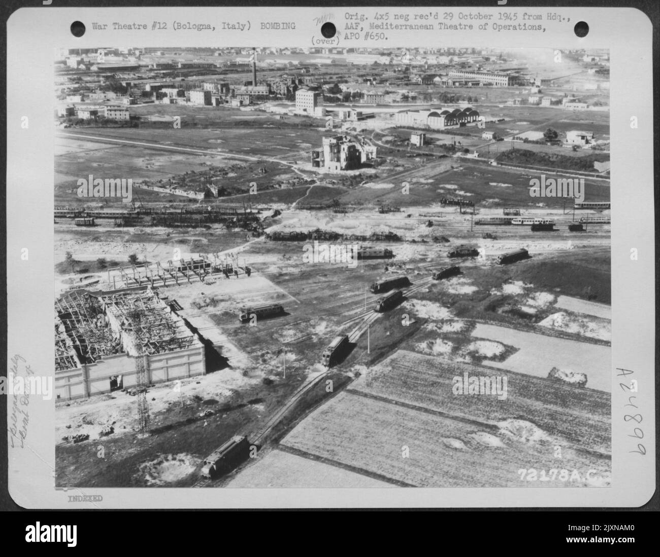 Aerial View Of Bologna, Italy, After The Fall Of The City, Showing The Accurate Bombing By 12Th ...