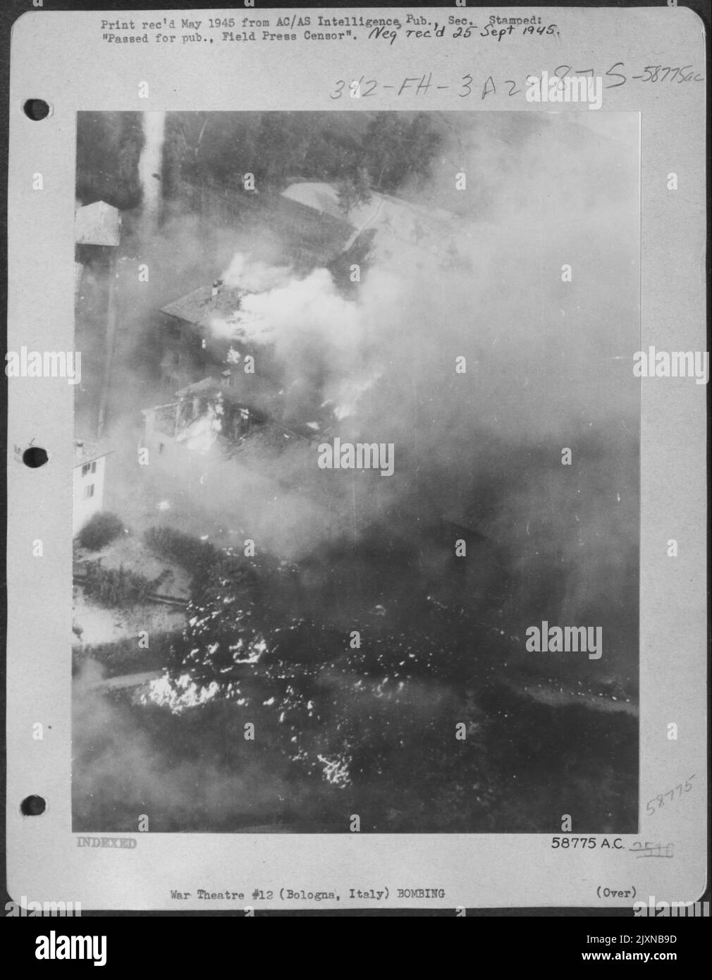 Sparkling Fires Swept Through This Group Of Houses Occupied By German ...