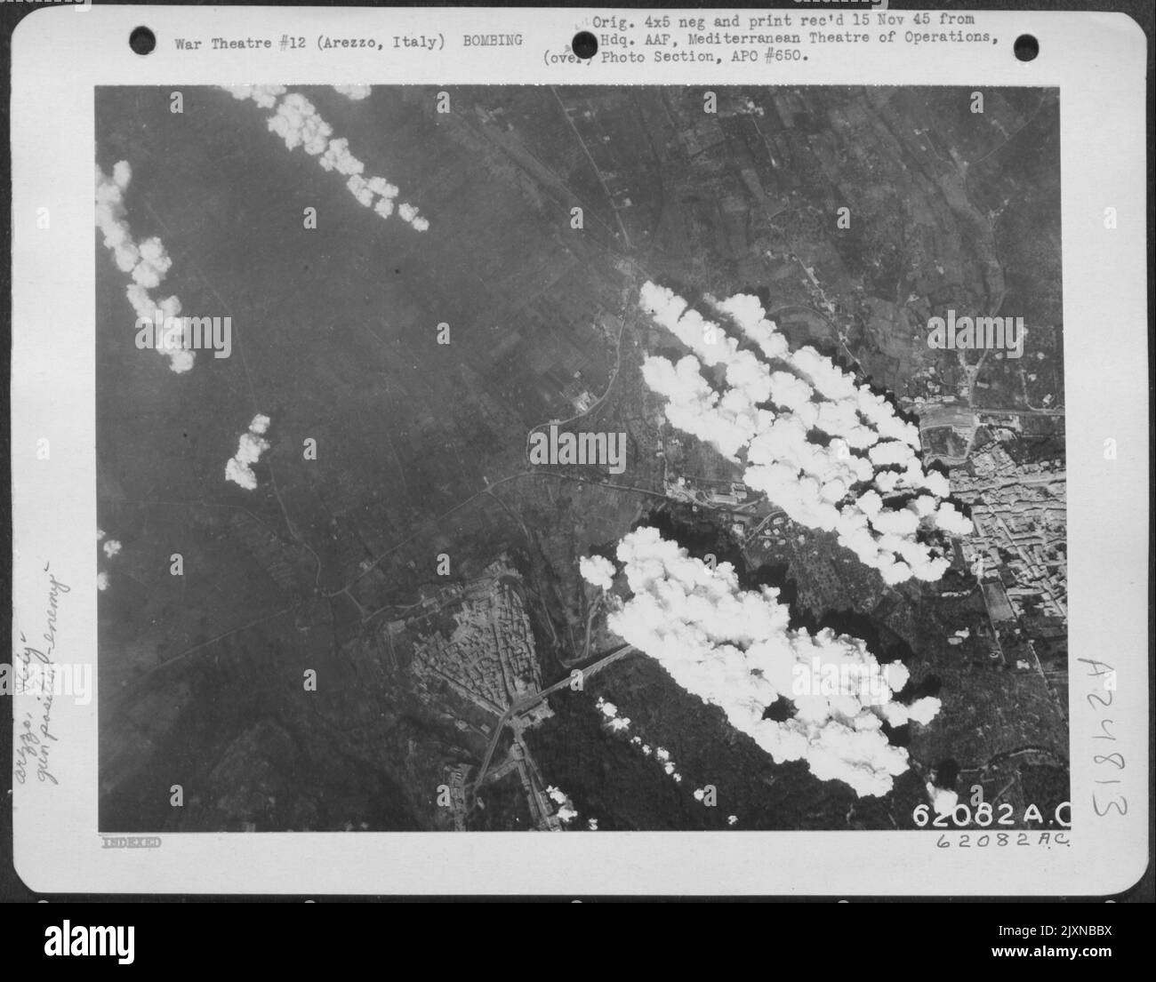Bombing Of Gun Position At Arezzo, Italy, By North American B-25 ...