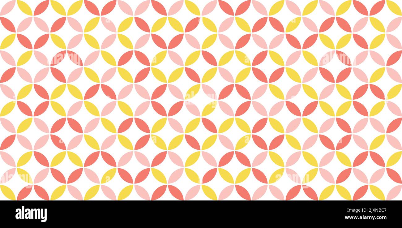 The background is a pattern of round shapes in pastel colors. Seamless ...