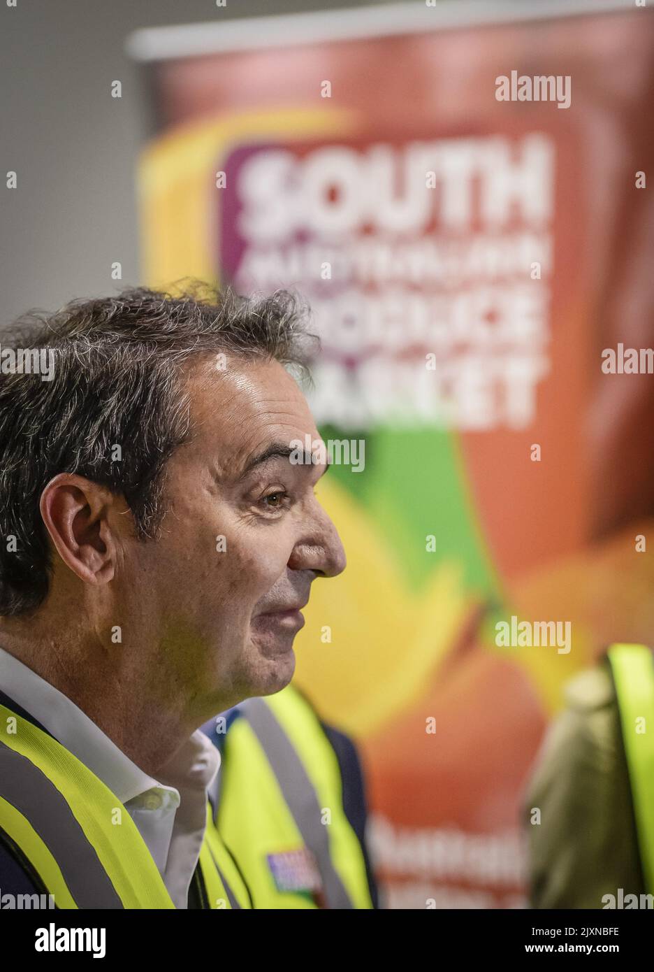 SA Premier Steven Marshall is seen during a visit to The South ...