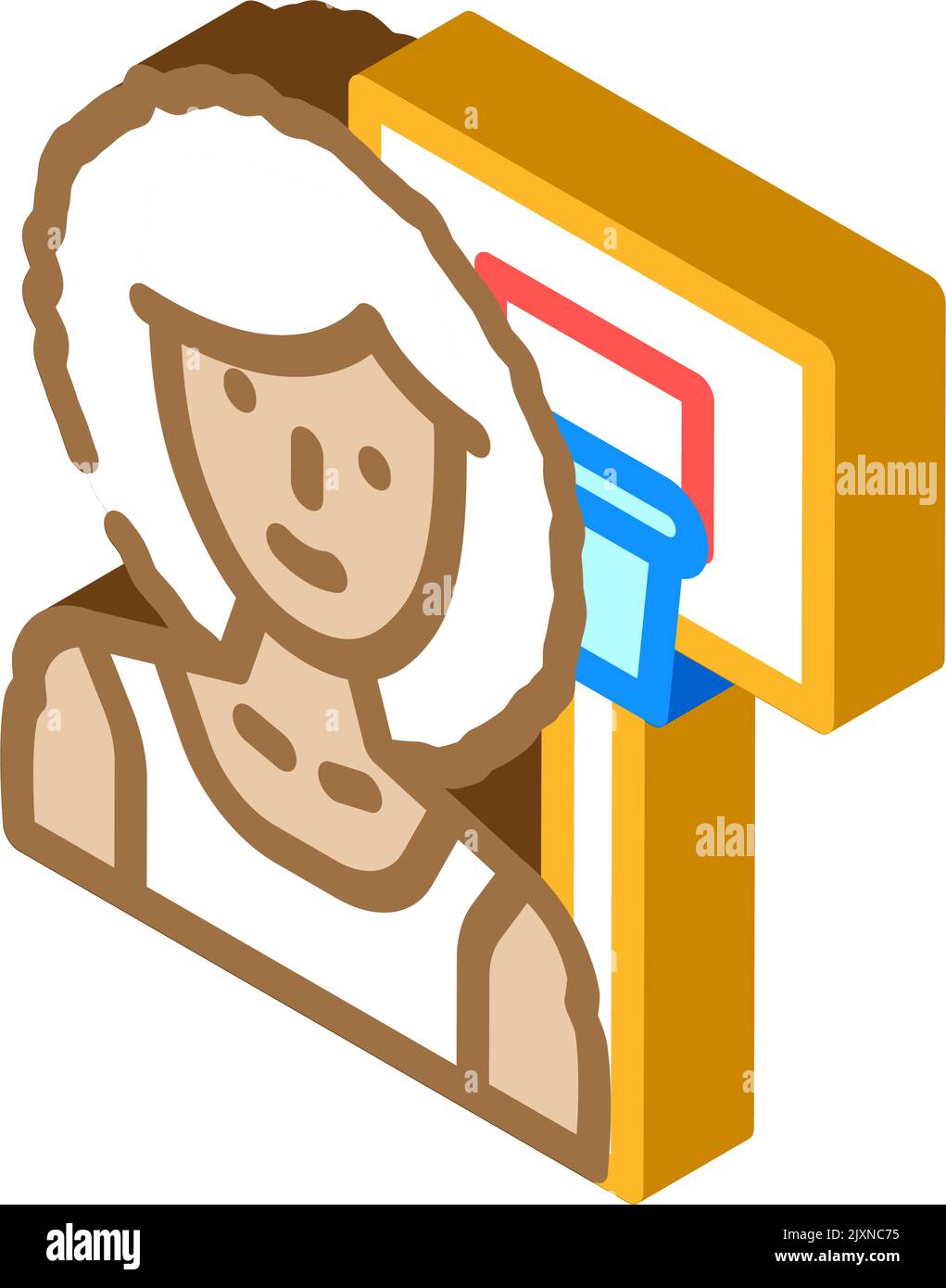 basketball female sport isometric icon vector illustration Stock Vector ...