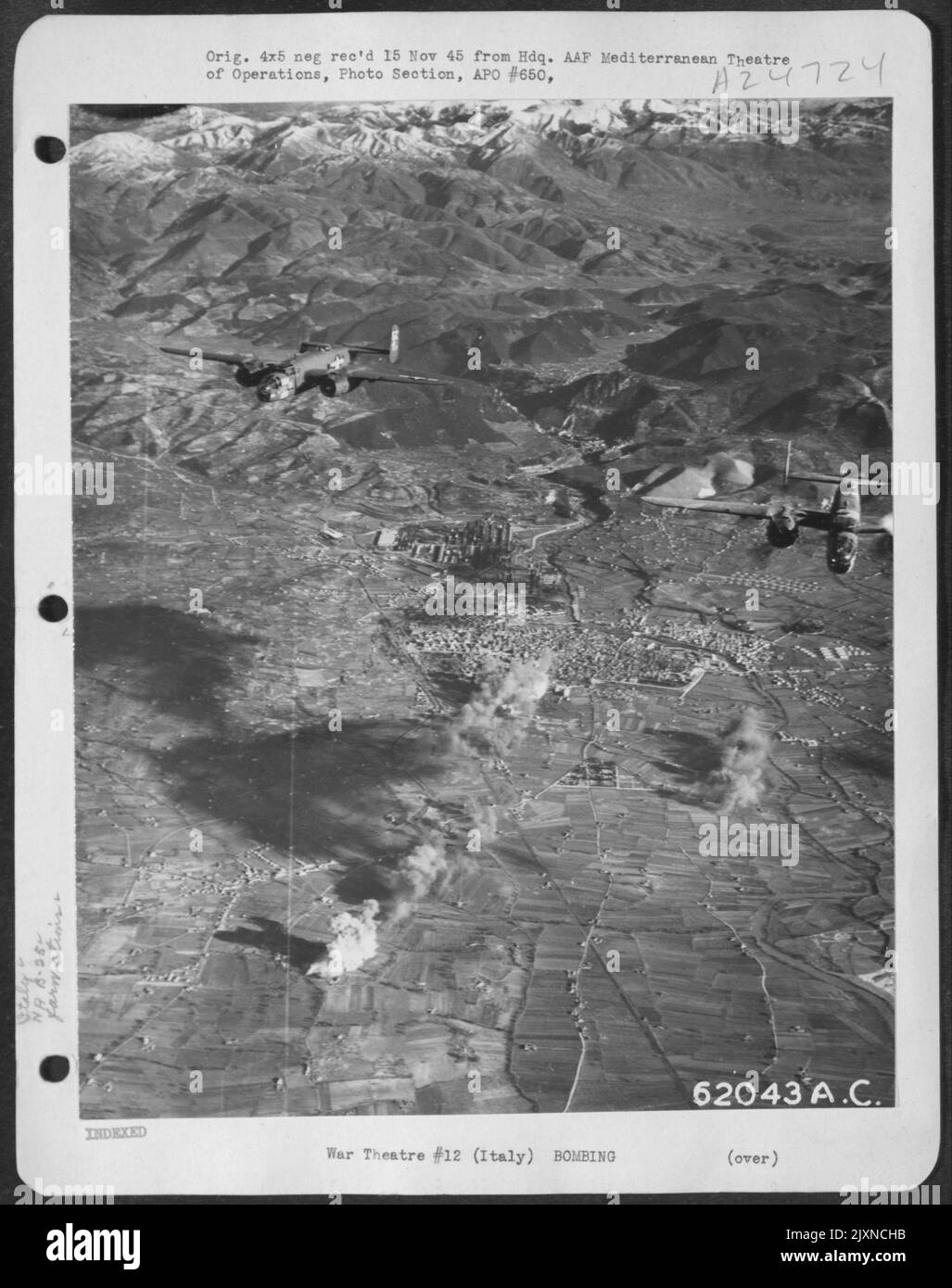 Bombing Attack On Enemy Installations In Northern Italy By North ...