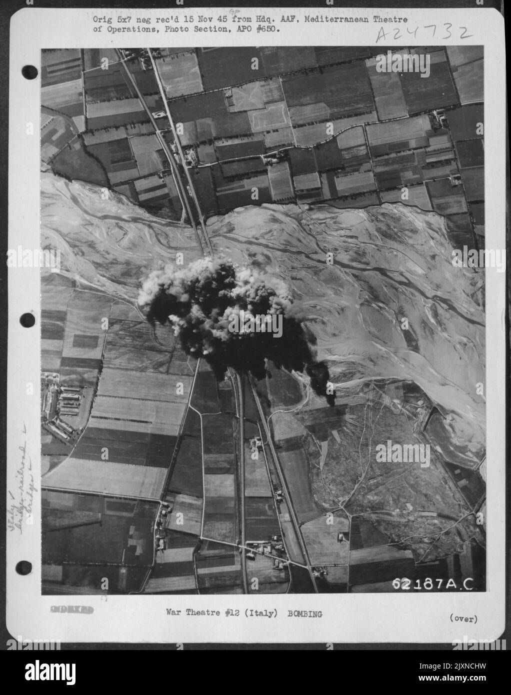 Bombs Dropped By Martin B-26 Marauders Of The 12Th Air Force Explode On ...