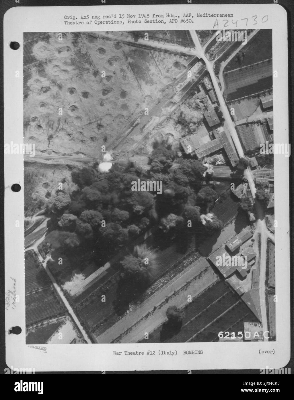 Bombing Of Railroad Somewherei N Rome And Florence, By Martin B-26 ...