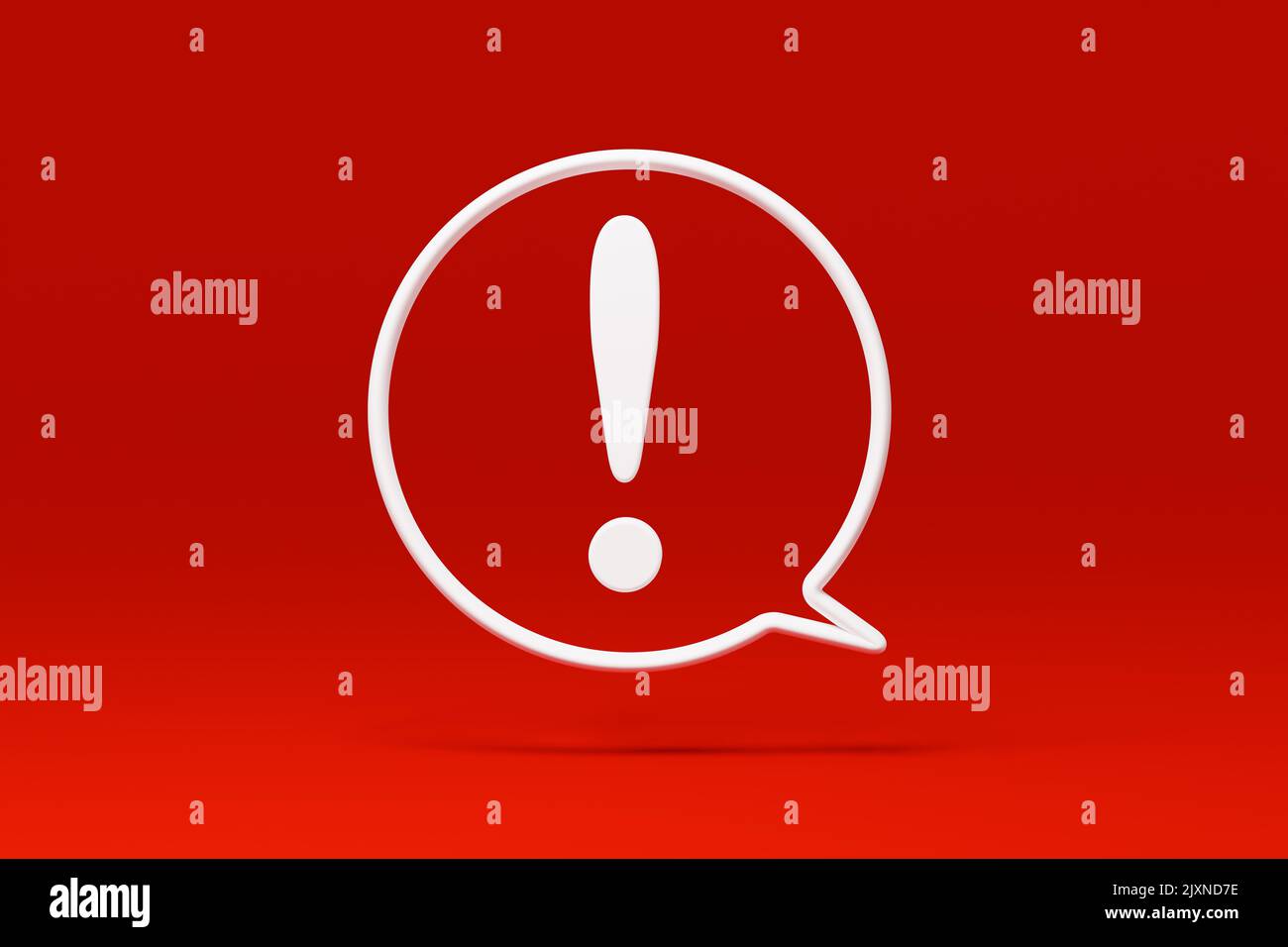 white speech bubble with exclamation mark. white speech bubble with ...