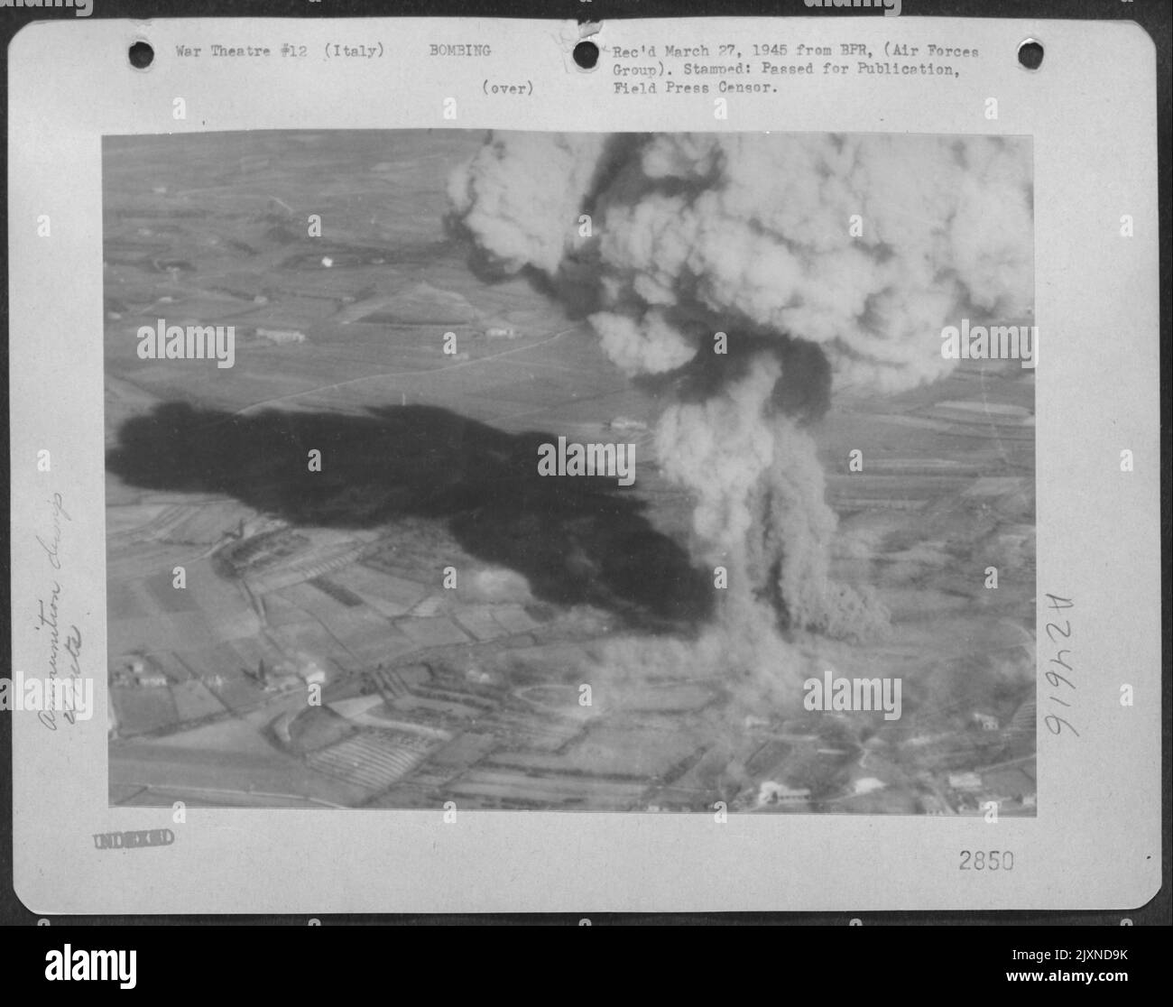 Like A Young Volcano Erupting From Earth, A German Ammunition Dump ...