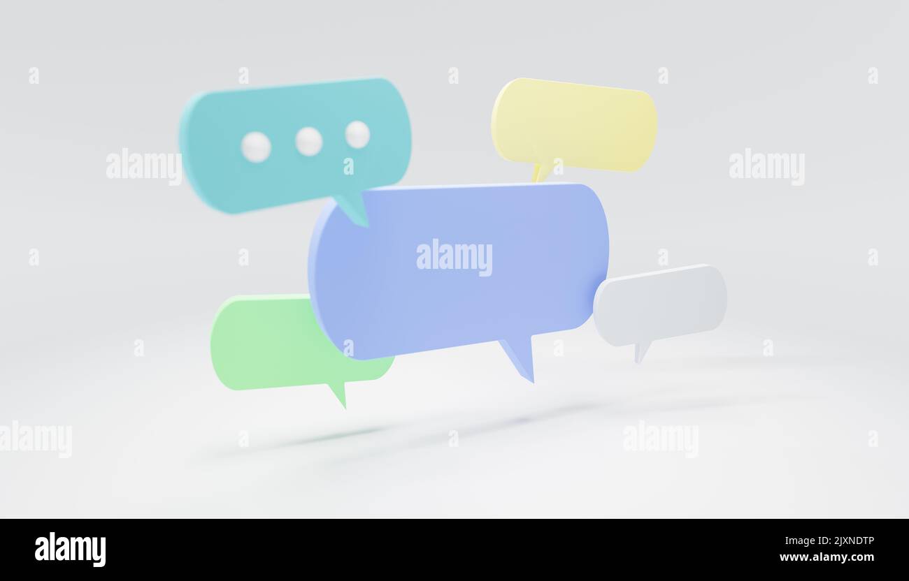 Blank bubble talk or comment sign symbol on white background. Bubble ...