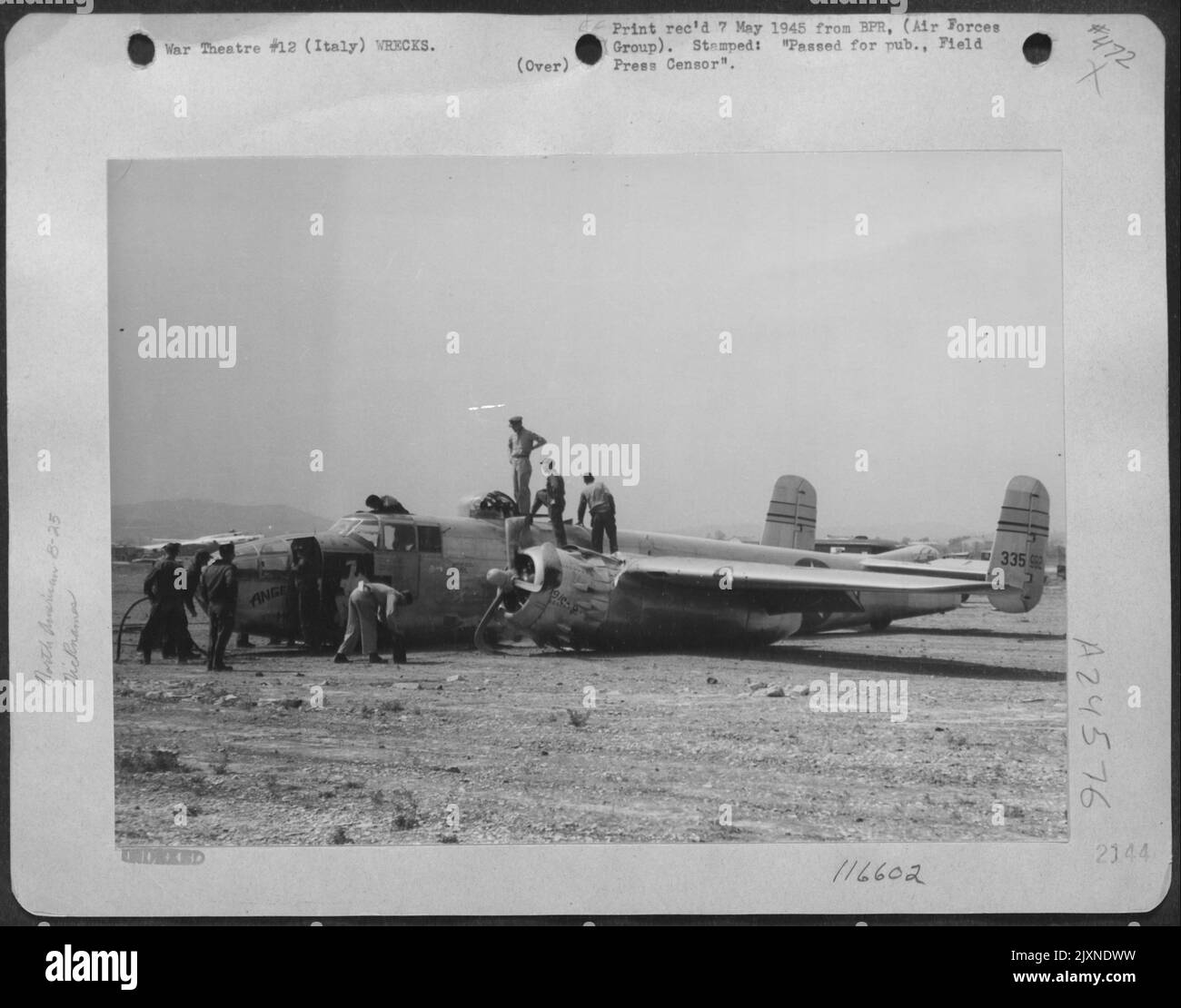 Officers Apprise Damage And Enlisted Men Go About Their Work. 'The ...