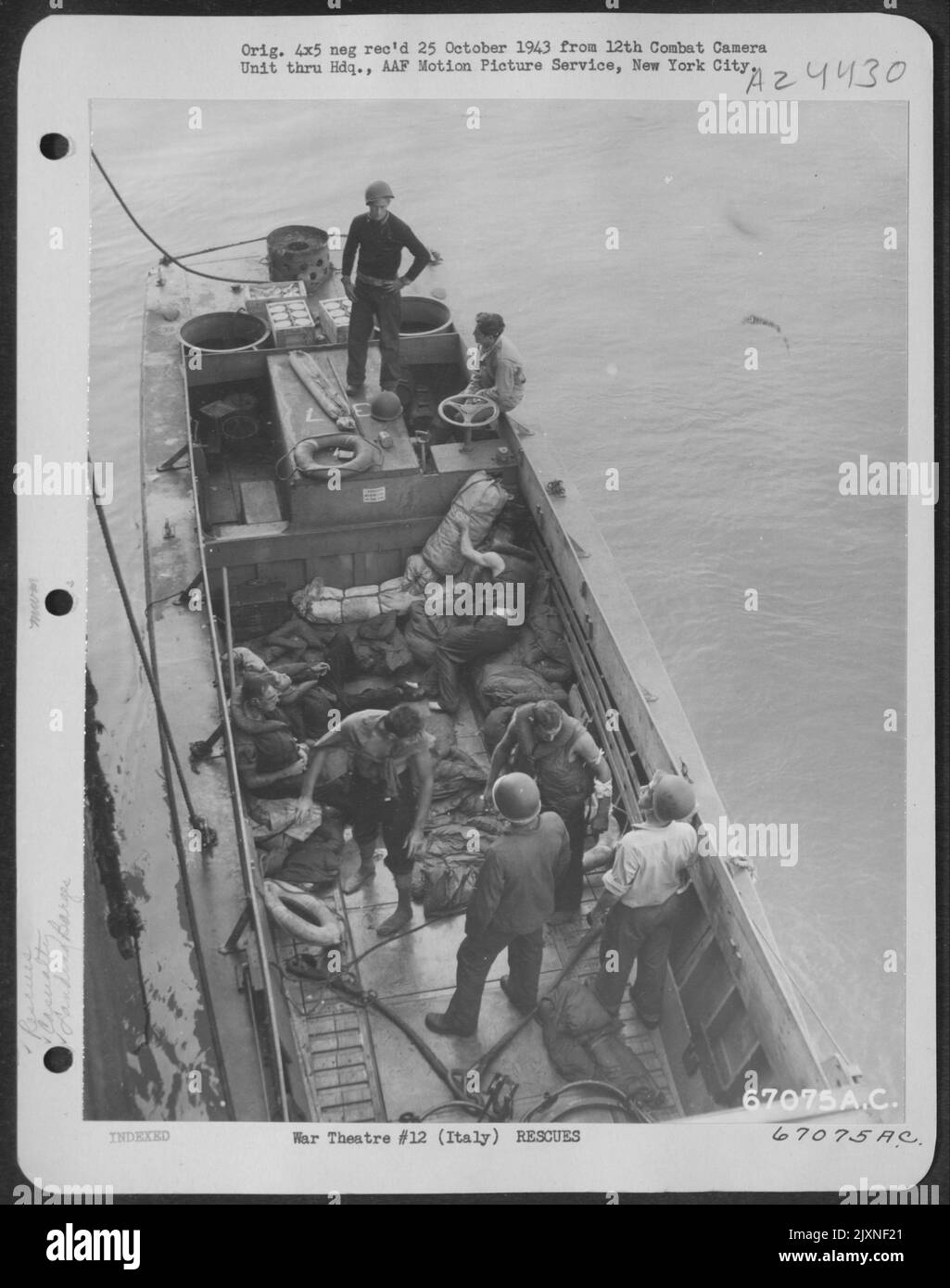 Survivors Of A Stricken Lci (Landing Craft Infantry) Will Be Taken ...