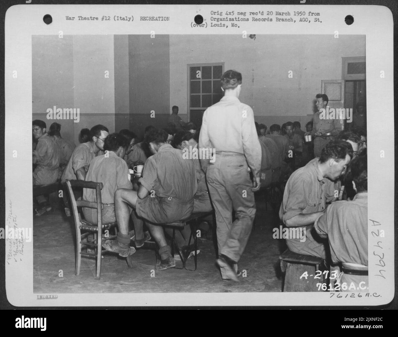 British And American Personnel Eat Together In The Mess Hall At An Air ...