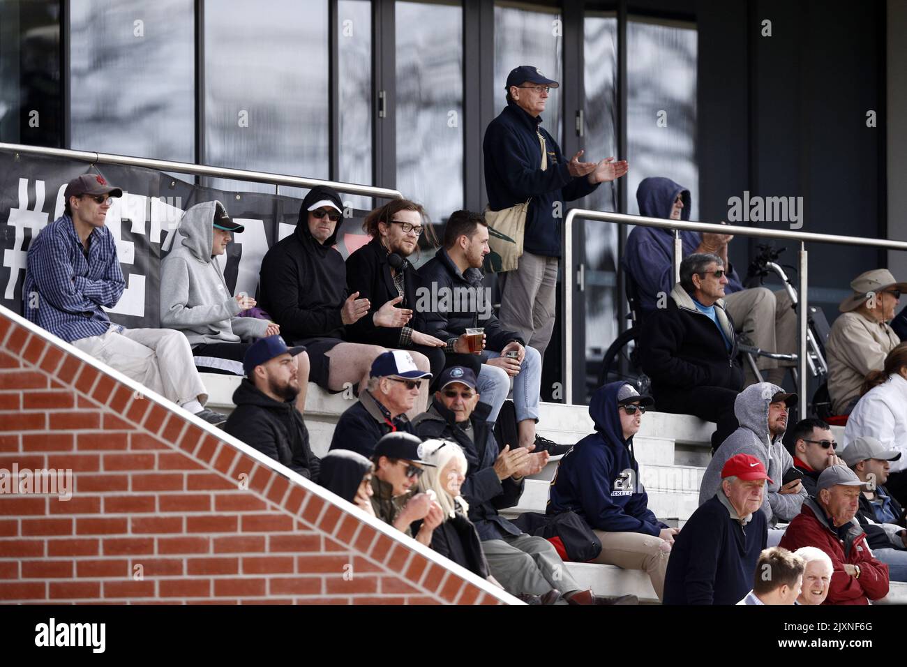 Fans cheer a boundary during the JLT One-Day Cup 2018 Final between ...