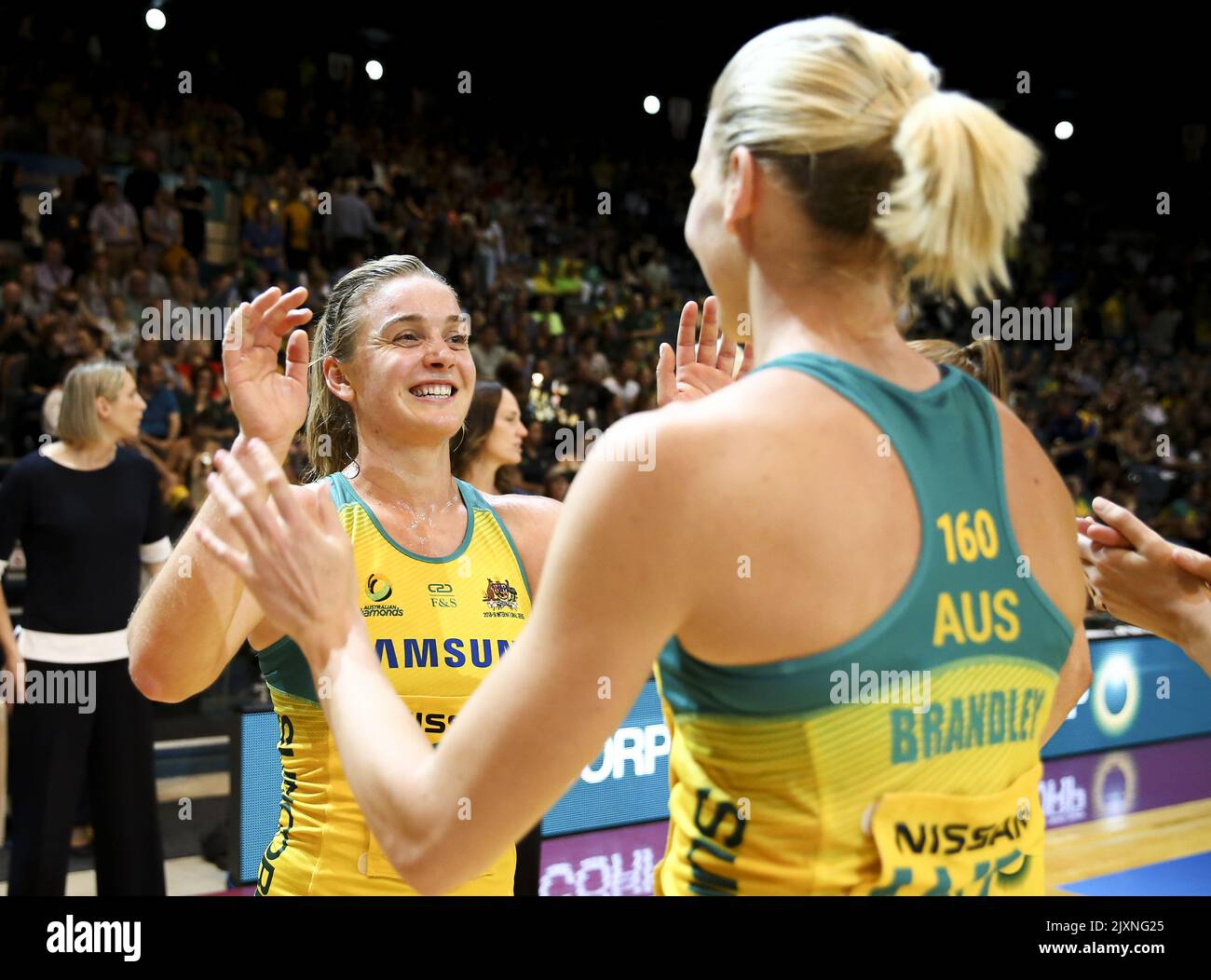 Lizzy Watson and April Brandley of the Diamonds celebrate after winning ...