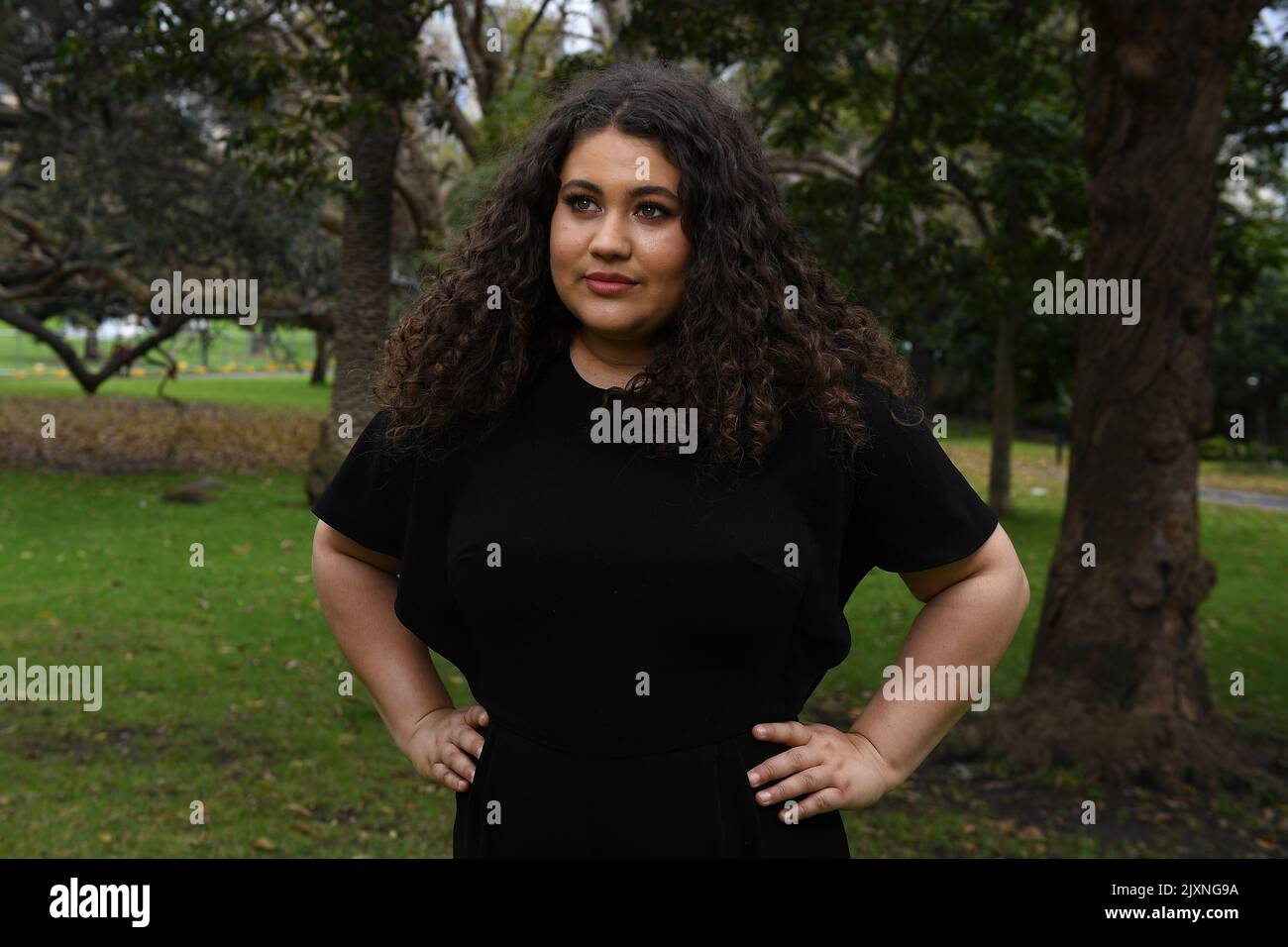 Australian singer-songwriter Odette poses for a photograph following ...