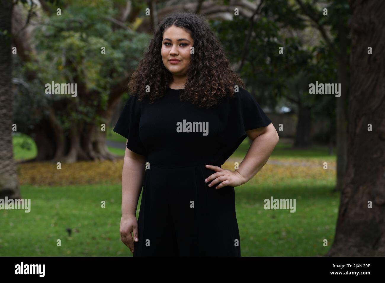Australian singer-songwriter Odette poses for a photograph following ...
