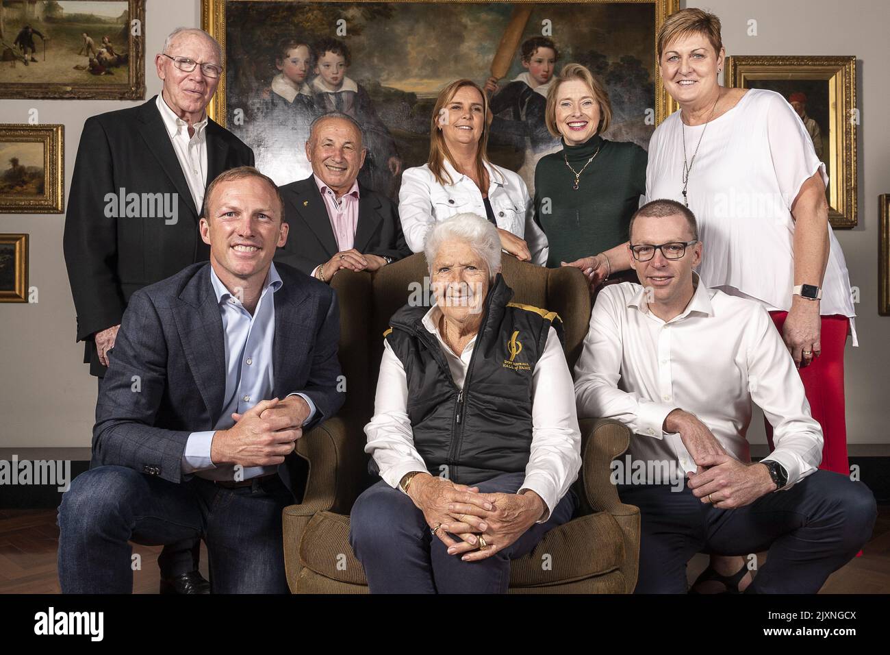 (Back, L-R) Alan Moffat, Sam Coffa, Wendy Botha and Robyn Maher (front ...