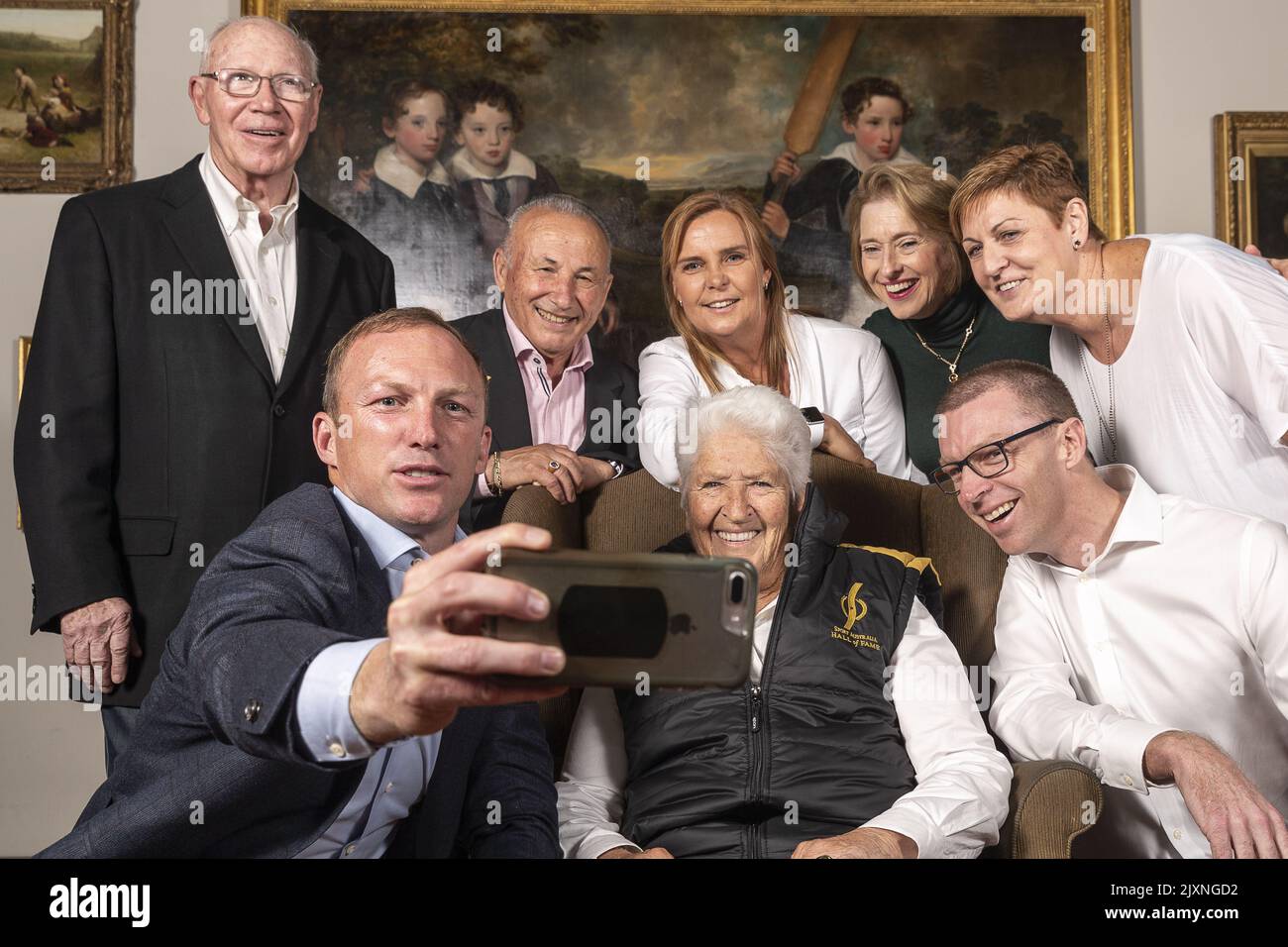 (Back, L-R) Alan Moffat, Sam Coffa, Wendy Botha and Robyn Maher (front ...