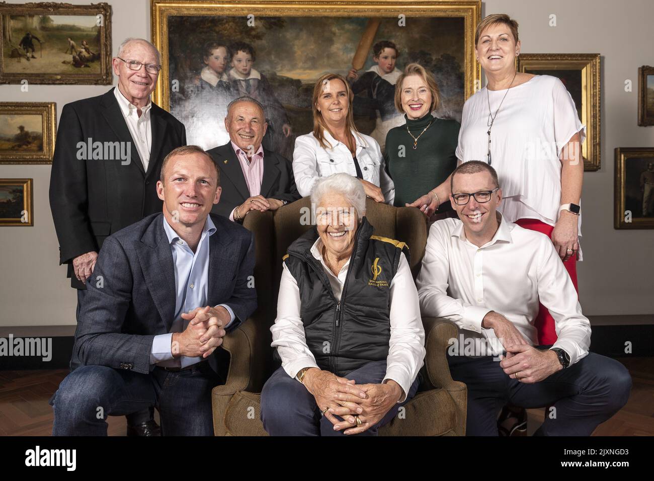 (Back, L-R) Alan Moffat, Sam Coffa, Wendy Botha and Robyn Maher (front ...