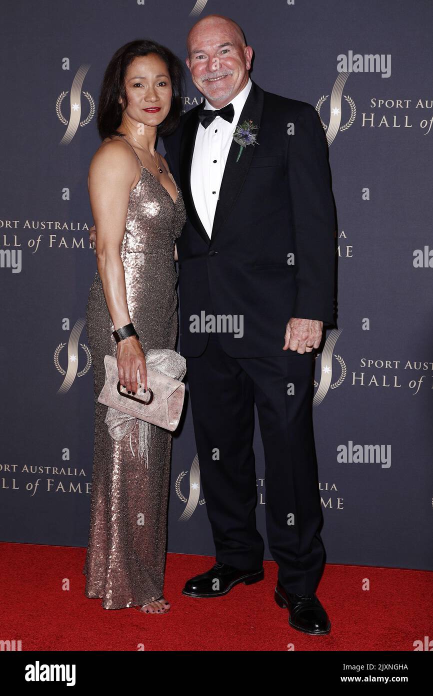 Robert de Castella and Theresa de Castella arrive at the Sport ...