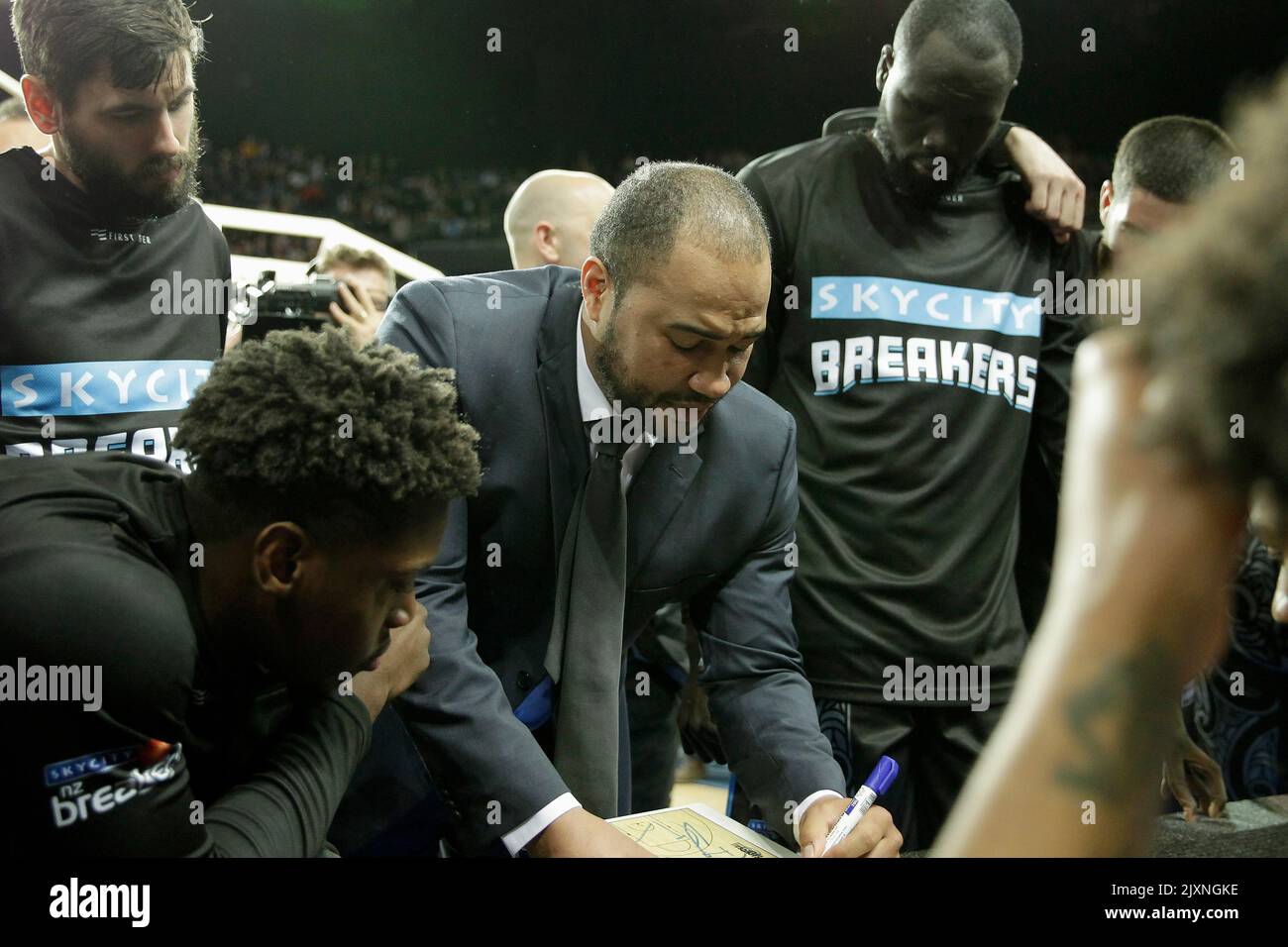 Head Coach Kevin Braswell of the Breakers in the round 1 ANBL ...