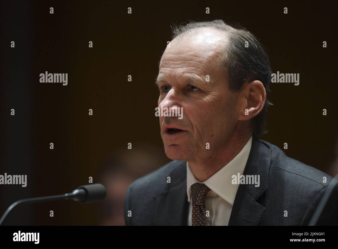 CEO of ANZ Shayne Elliott speaks during a hearing of the House ...